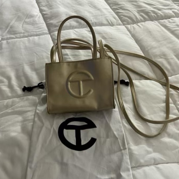 Telfar | Bags | Telfar Gold Shopping Bag Crossbody | Poshmark